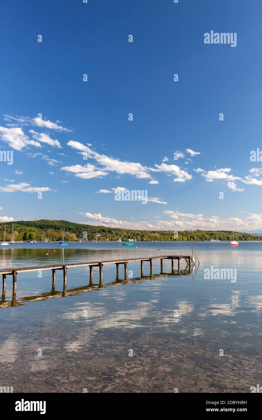 geography / travel, Germany, Bavaria, Herrsching at Ammersee (Lake ...