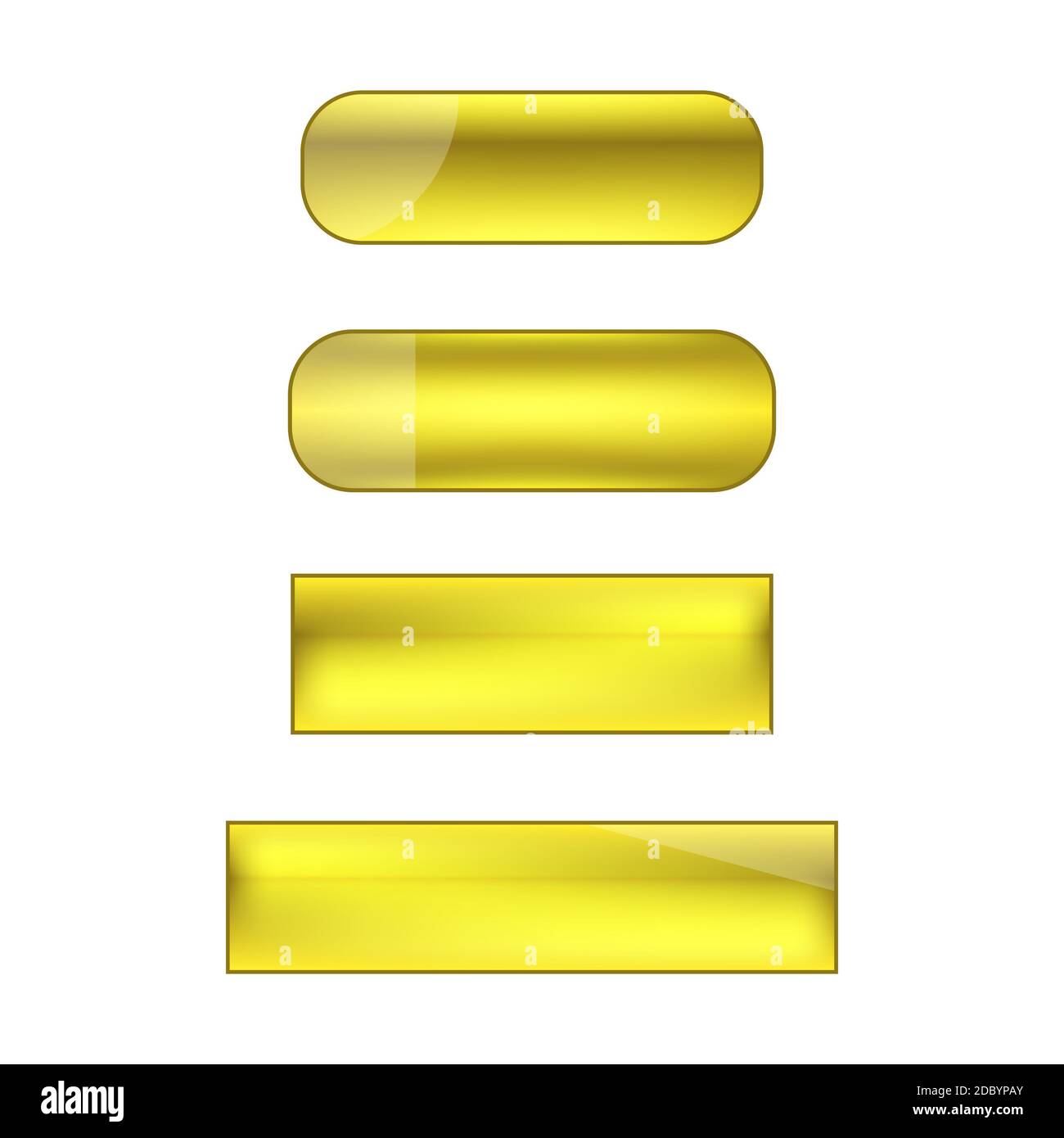 web buttons set - yellow Stock Photo - Alamy