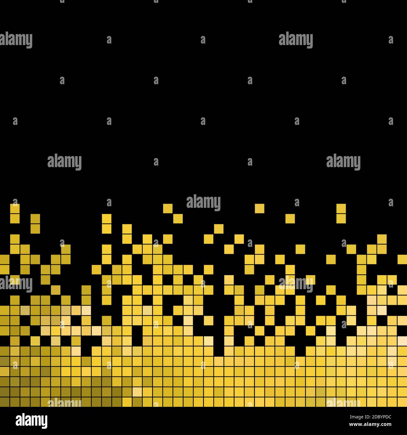 abstract square pixel mosaic background - yellow Stock Photo - Alamy