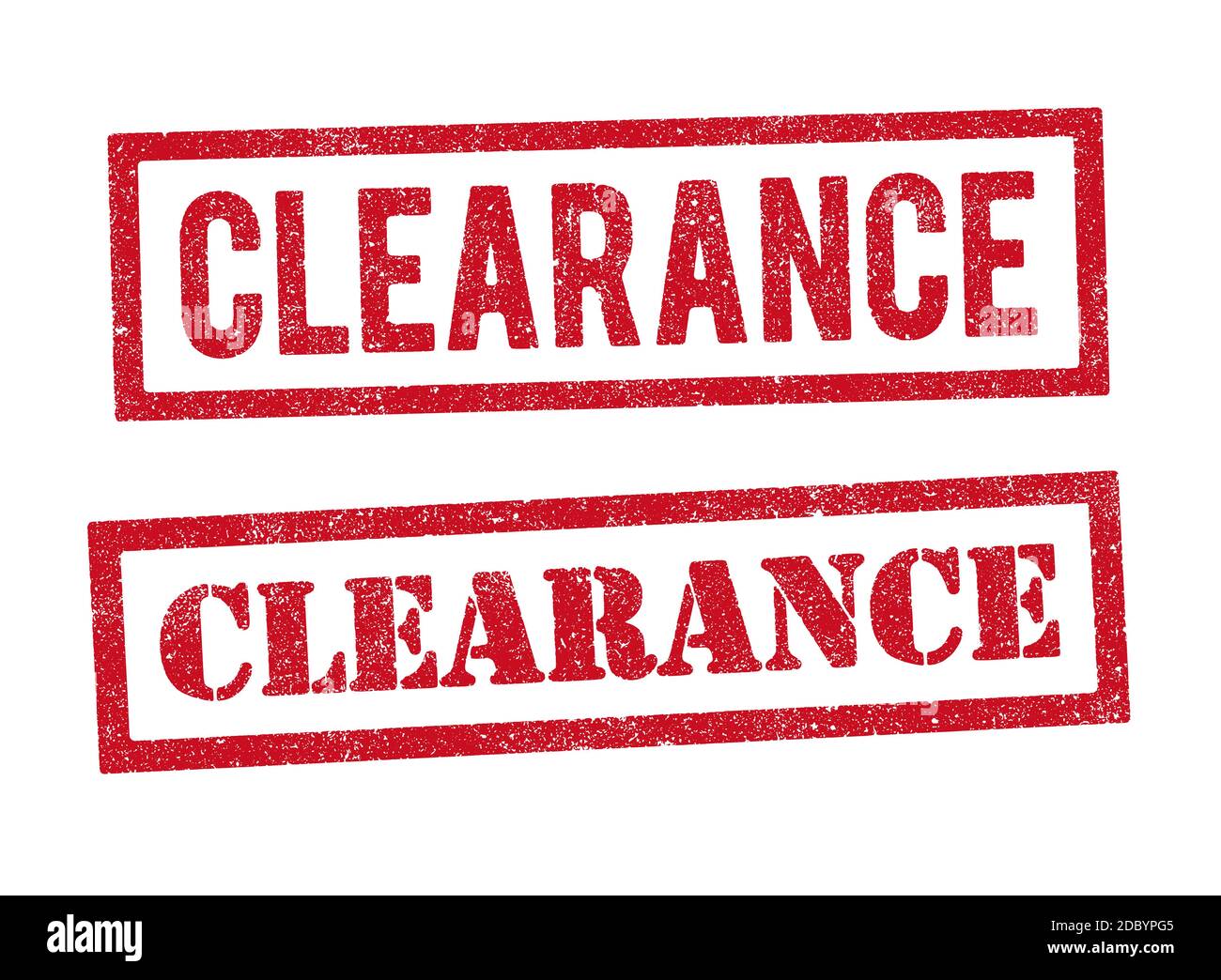 Vector illustration of the word Clearance in red ink stamp Stock Vector ...