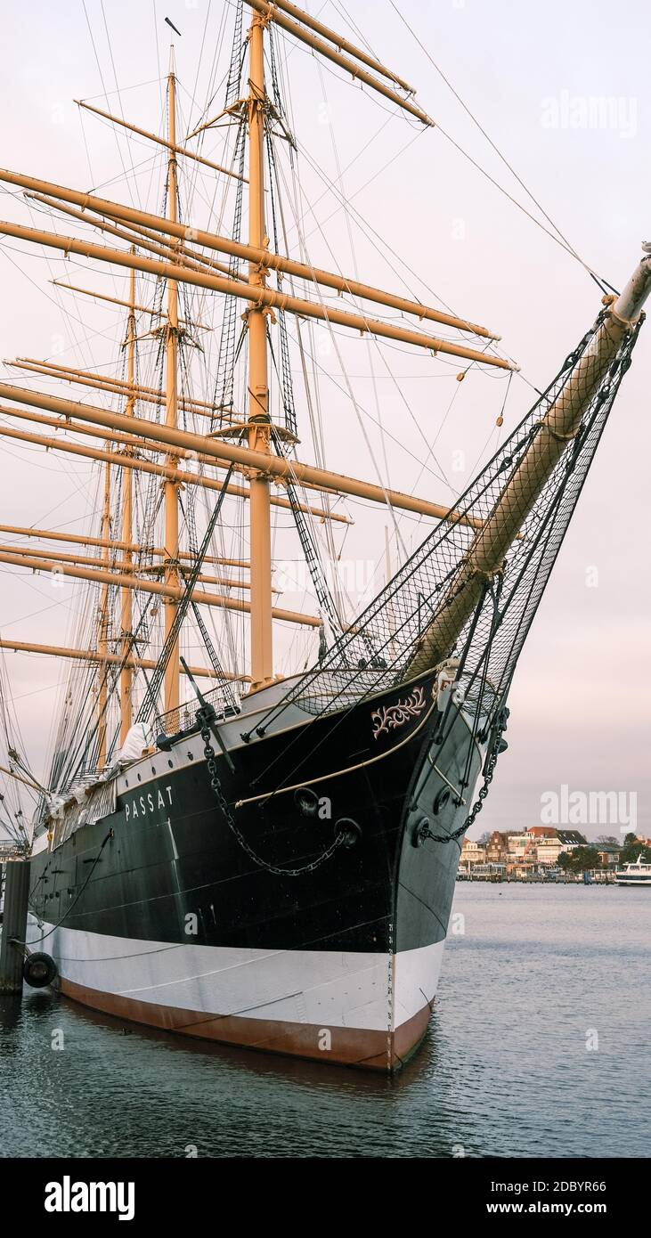in the port of Lübeck-Travemünde there is the historic ship Passat ...