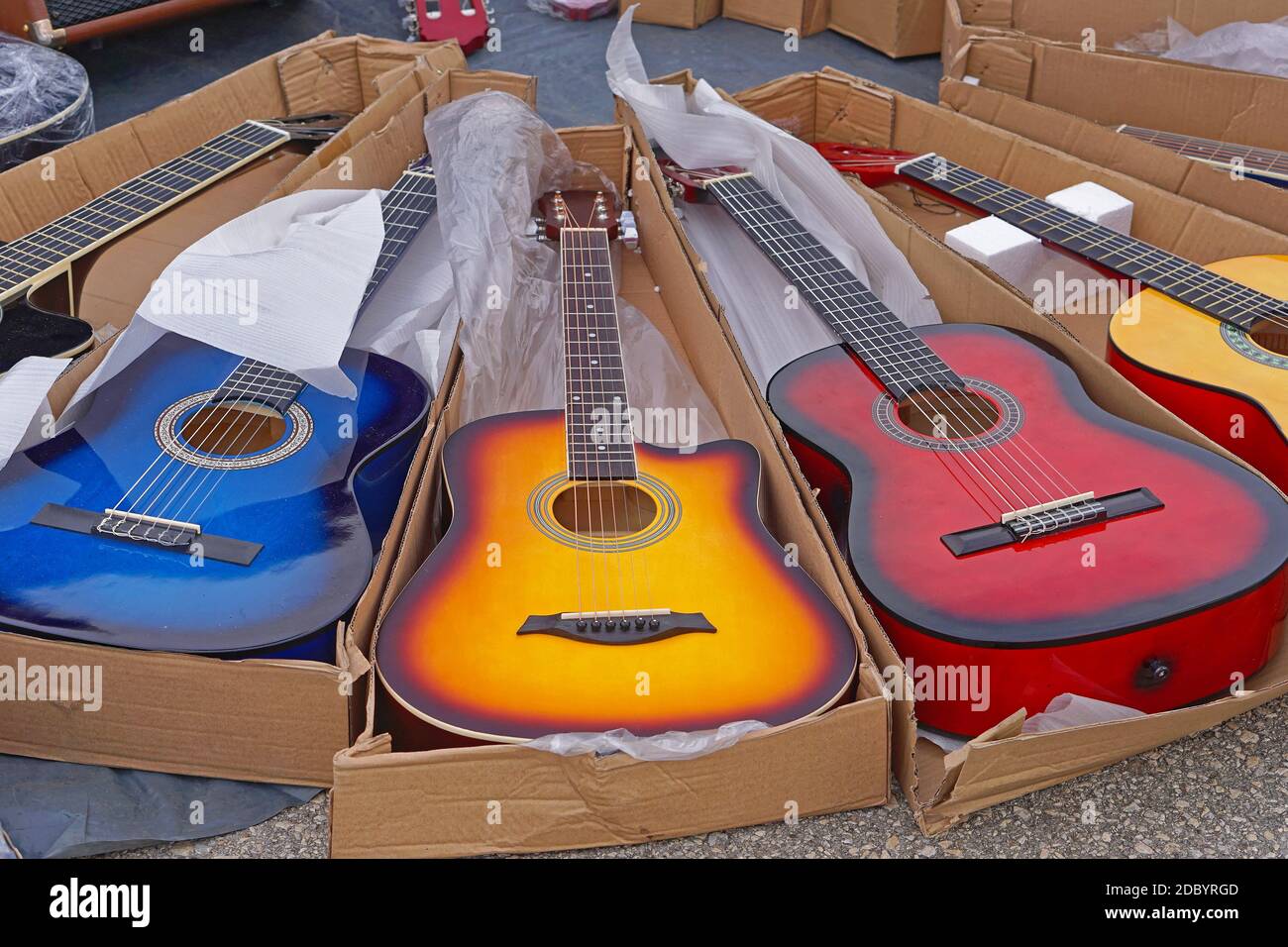Many guitars hi-res stock photography and images - Alamy