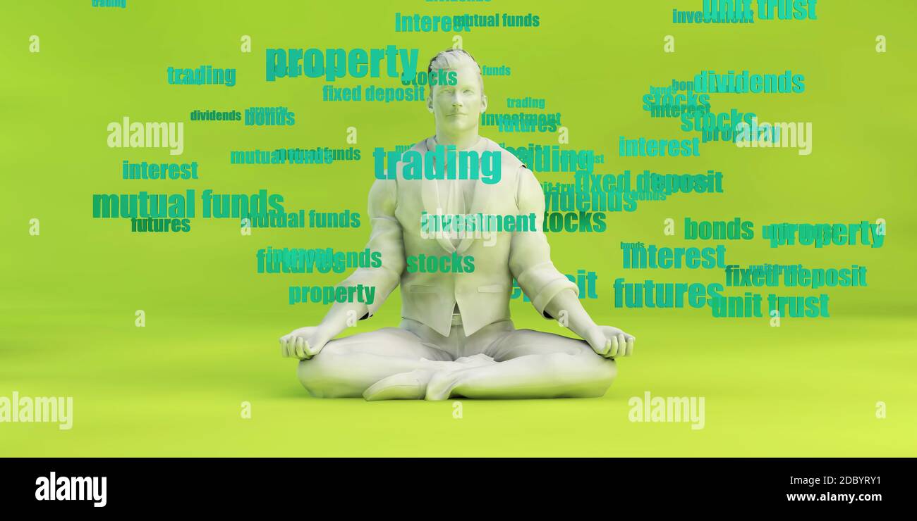 Easy Investing Solutions Investment Concept with Man Smiling Stock ...