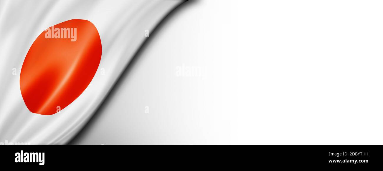 Japan flag isolated on white. Horizontal panoramic banner Stock Photo ...