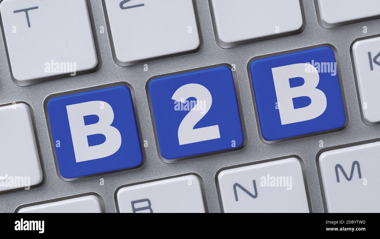 A computer keyboard with the word B2B Stock Photo - Alamy