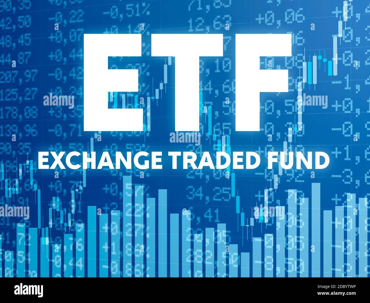Conceptual image with financial charts and graphs - ETF Stock Photo - Alamy