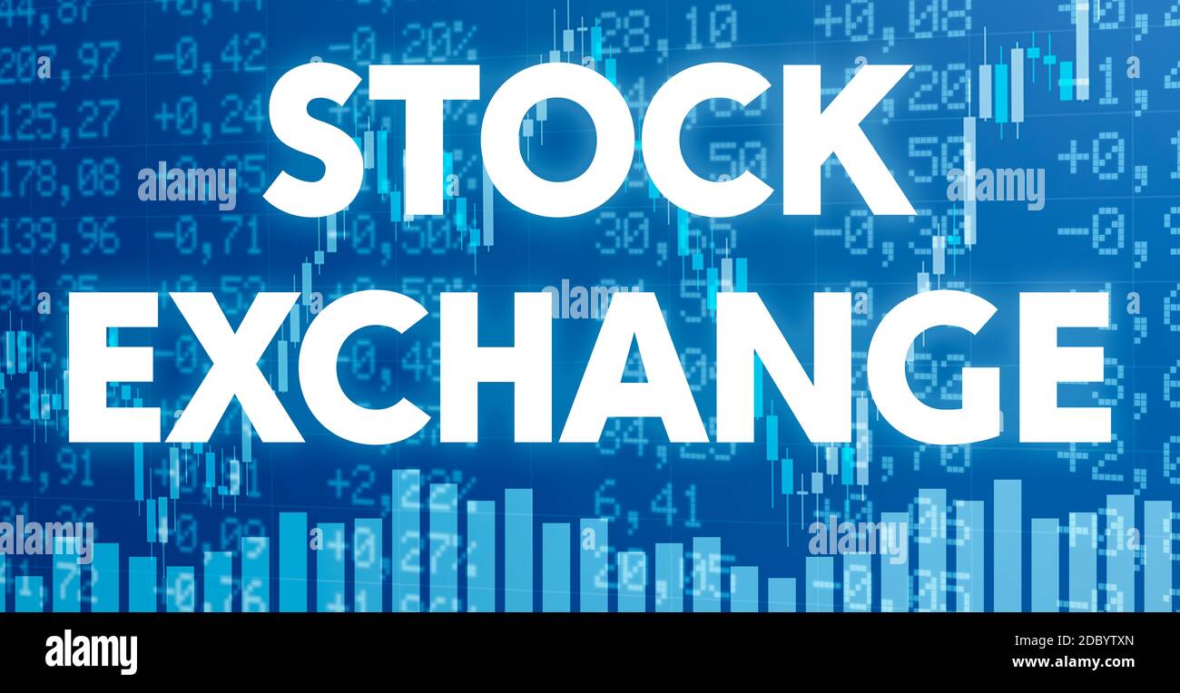Conceptual image with financial charts and graphs - Stock exchange ...
