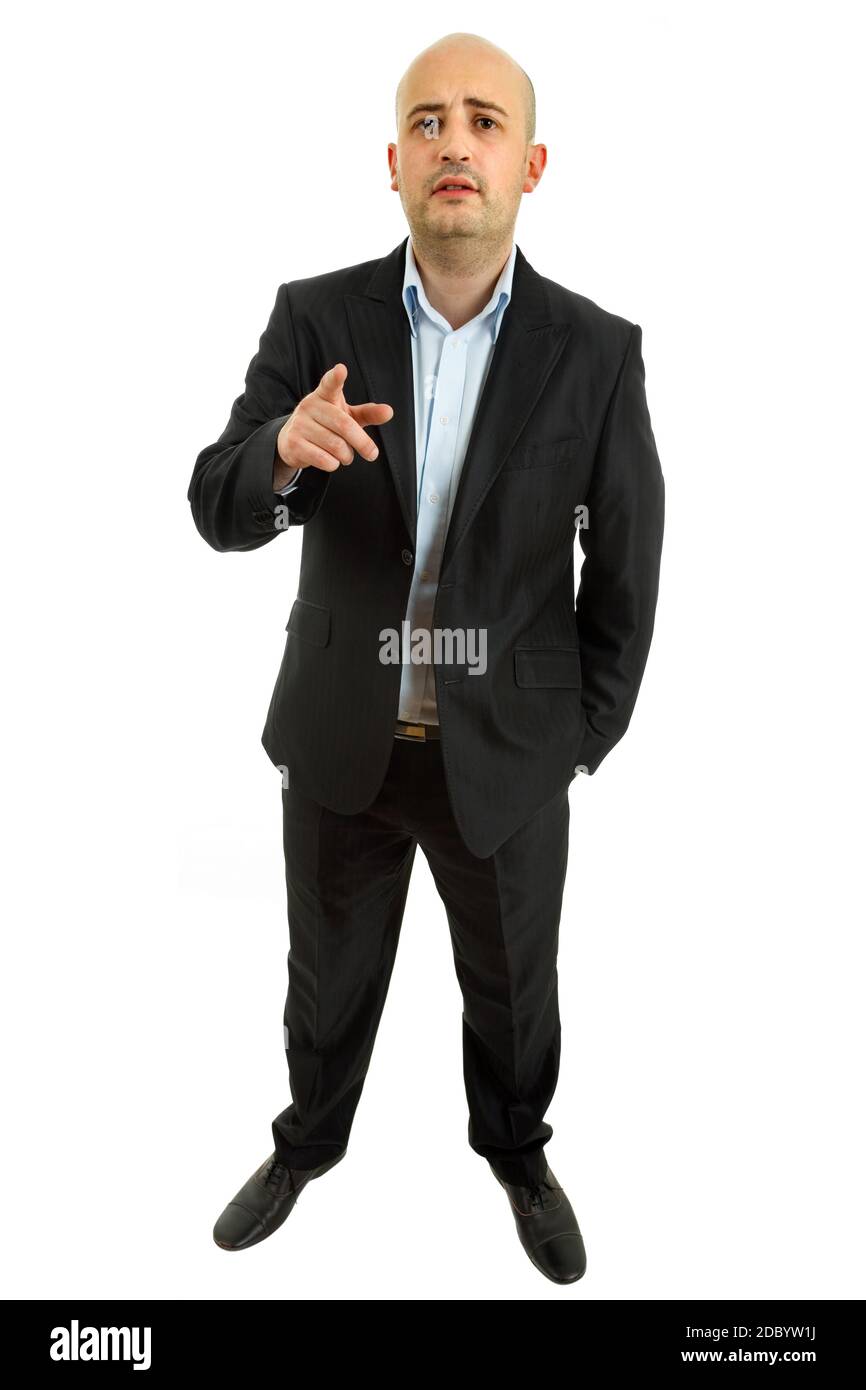 Man pointing suit isolated full length hi-res stock photography and ...
