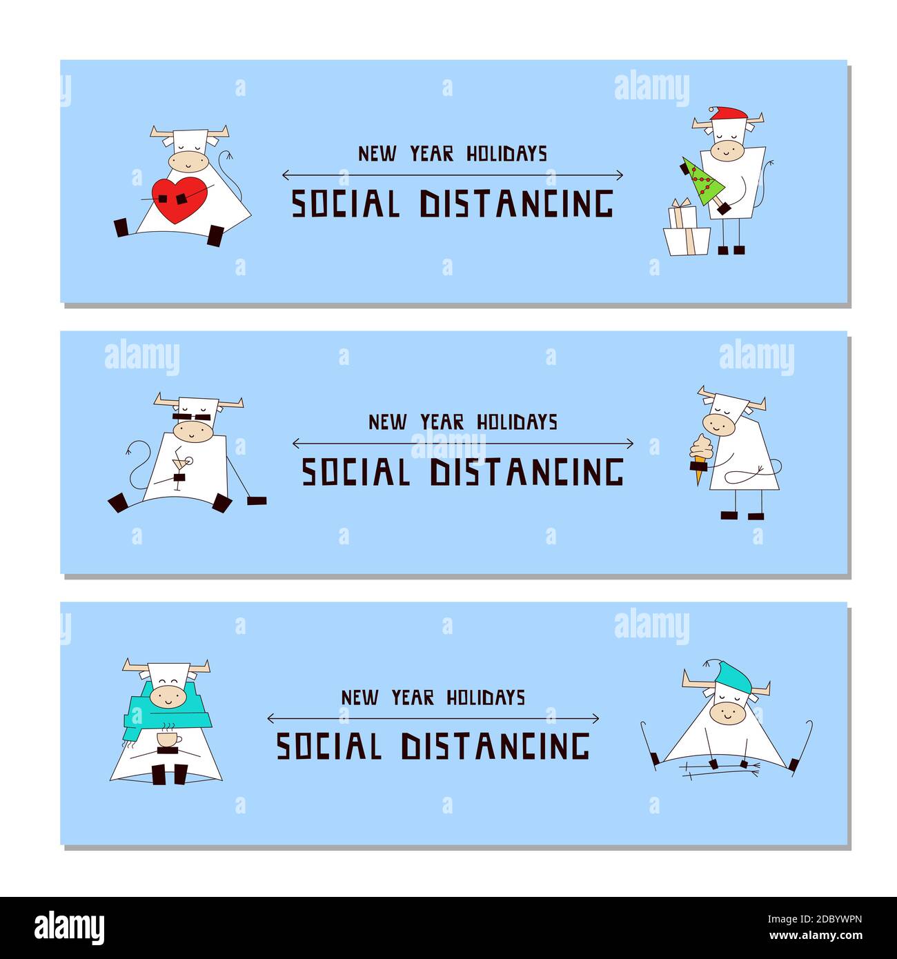 New Year holidays 2021. Coronavirus COVID-19 isolation. Social ...