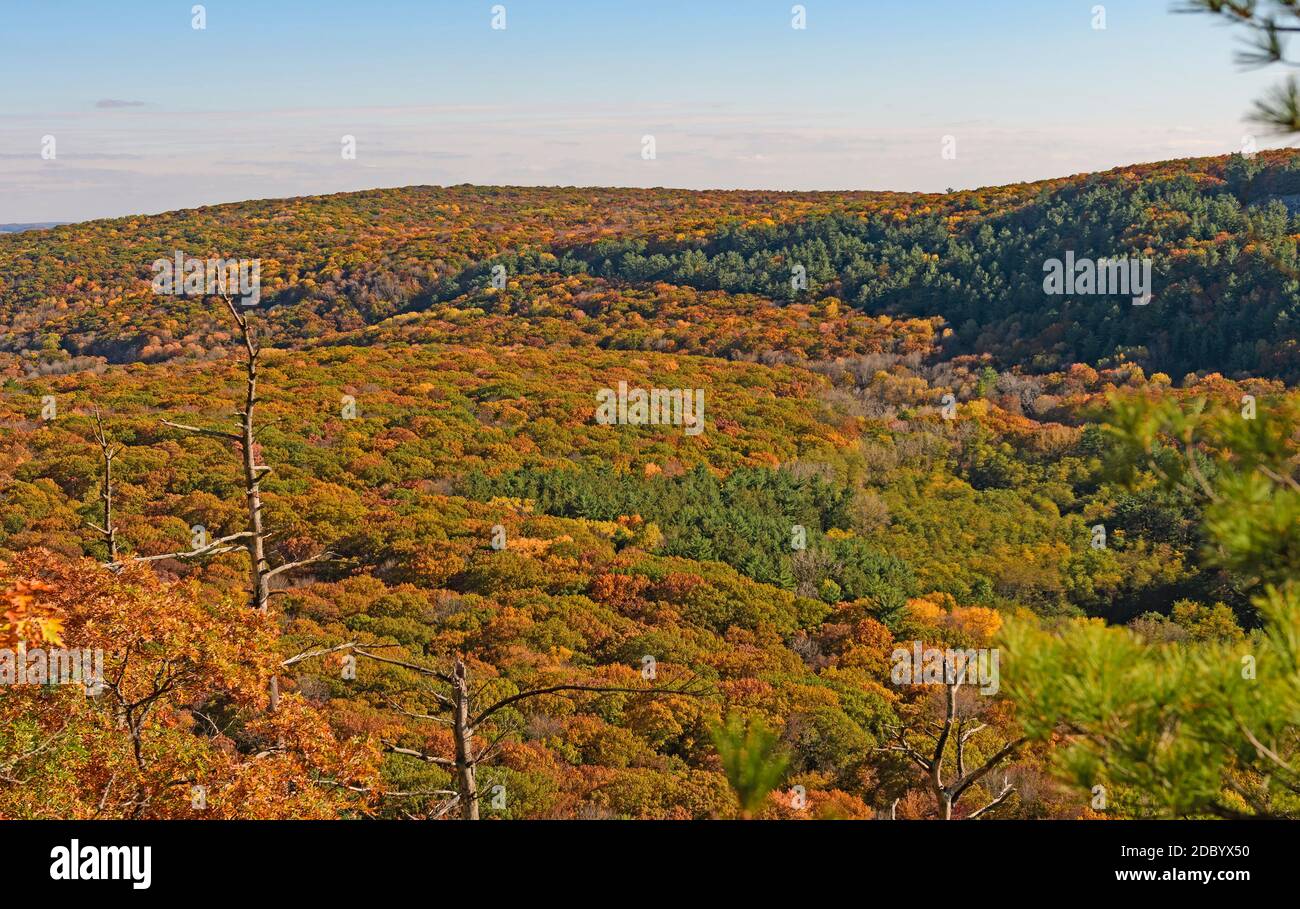 Fall Colors Erupting on the Hills at Devils Lake State Park in ...