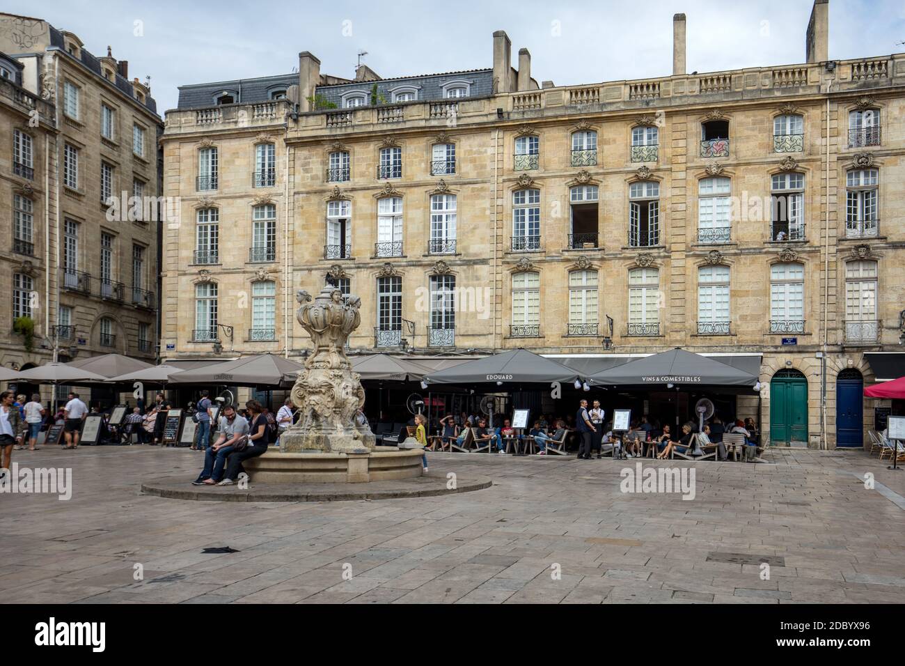 Bordeaux, France - September 9, 2018: Parliament Square or Place du ...