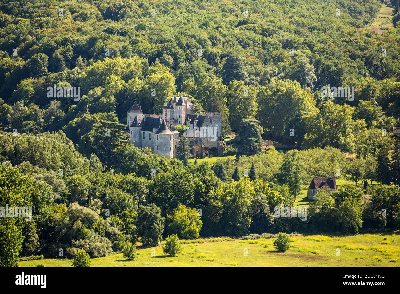 Perigord, the picturesque castle of Fayrac in Dordogne, France Stock ...