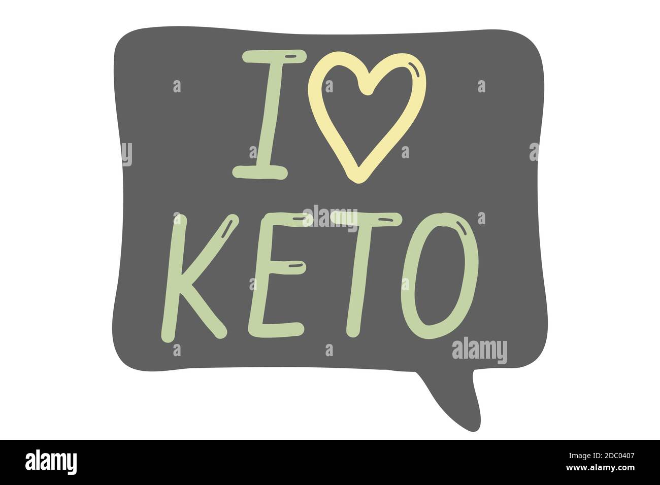 I Love Keto. Ketogenic diet concept. Logo, badge, poster, banner ...