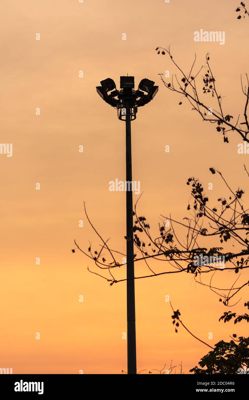 lighting column at night Stock Photo - Alamy