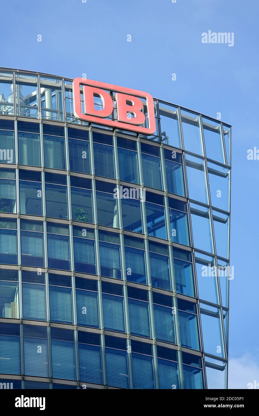 Berlin, Germany. 16th Nov, 2020. The Deutsche Bahn "DB" logo can be ...
