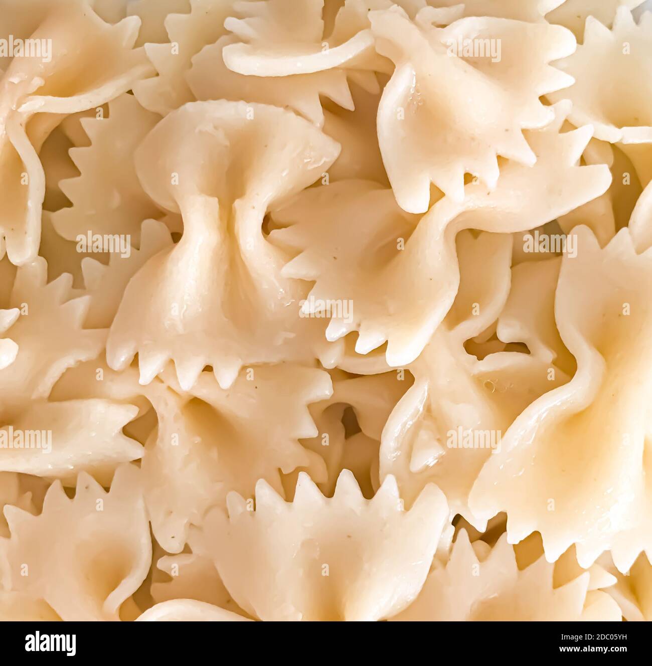 Close up of farfalle pasta background. Farfalle are a type of pasta ...