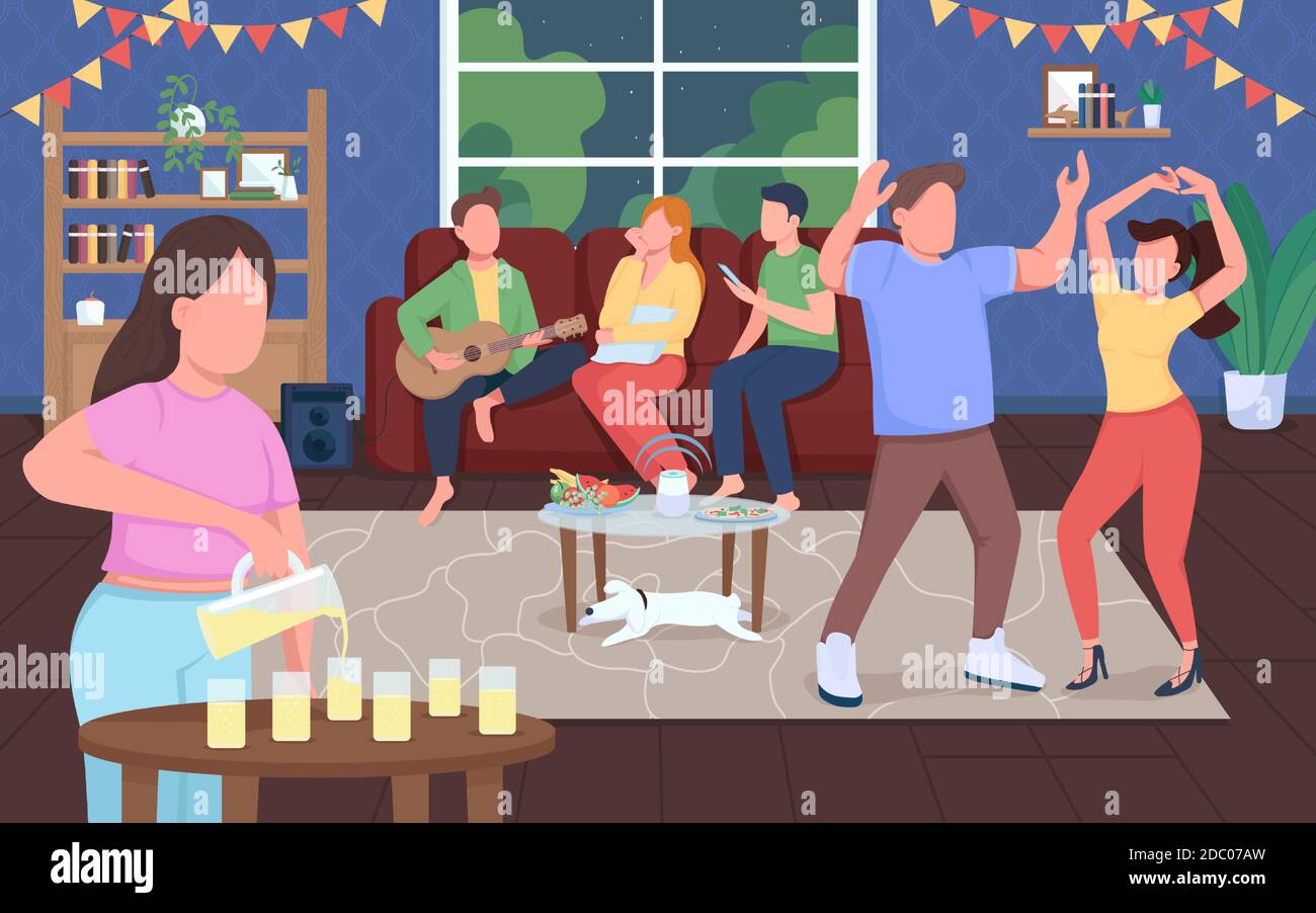 Group men home party Stock Vector Images - Alamy