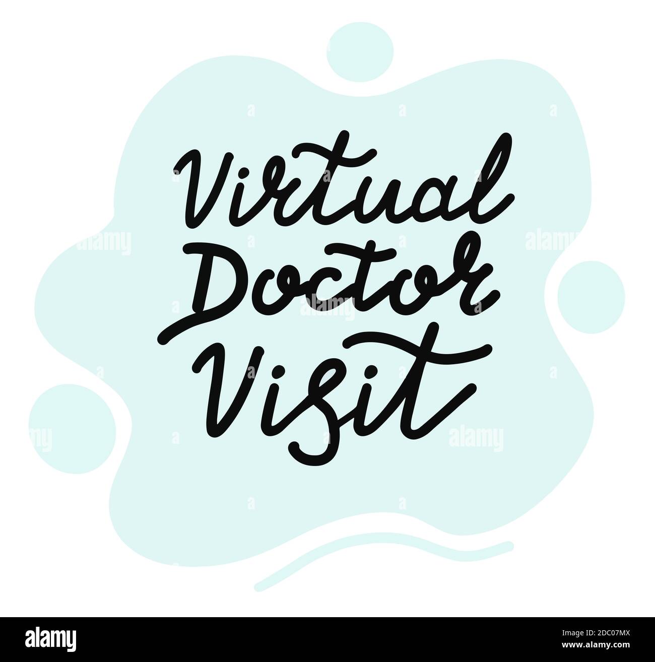 Virtual doctor visit. Medical online, lettering calligraphy ...