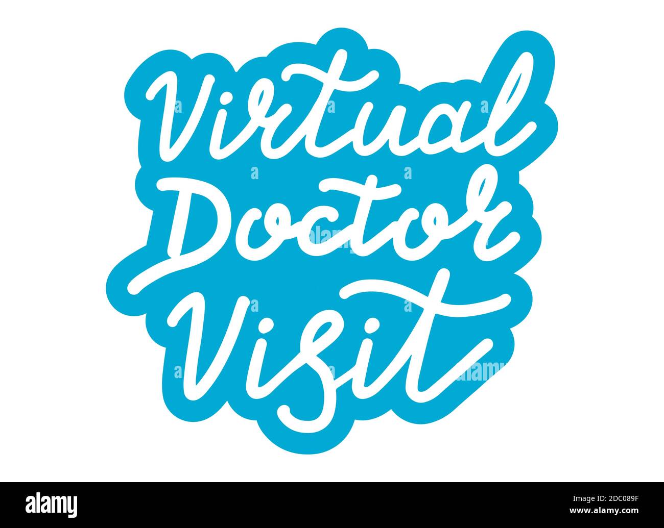 Virtual Doctor Visit. Online medicine and health concept. Lettering ...