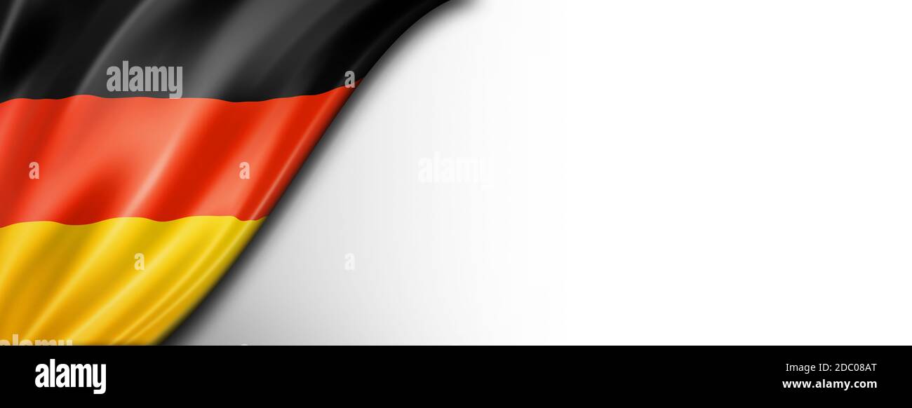 Germany flag isolated on white. Horizontal panoramic banner Stock Photo ...