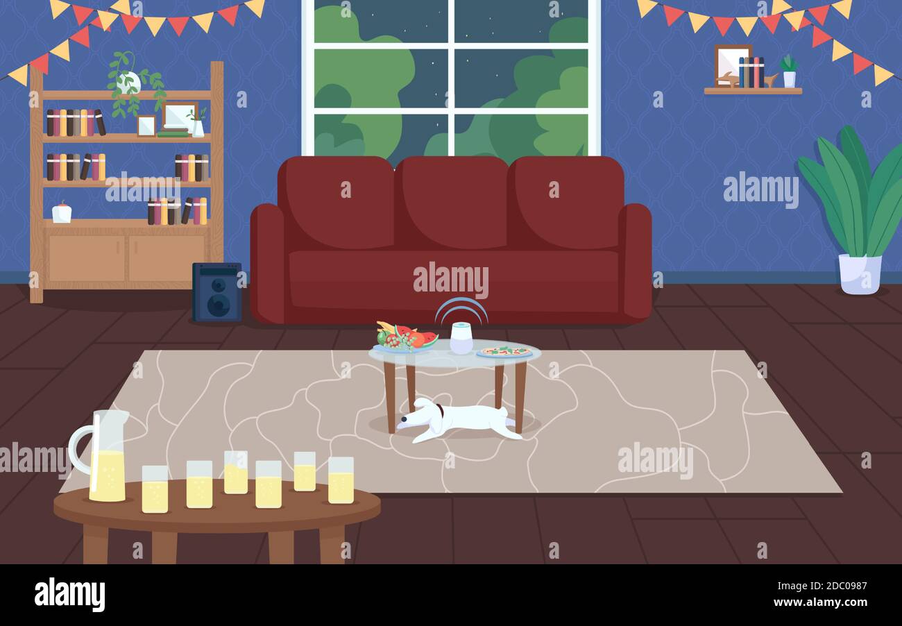 House party flat color vector illustration Stock Vector Image & Art - Alamy