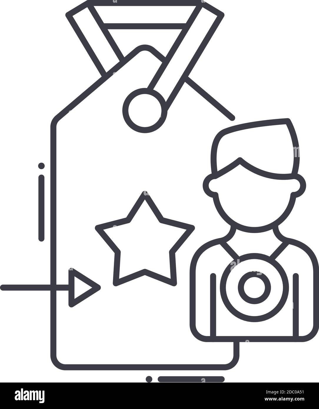 Consumer research icon, linear isolated illustration, thin line vector ...