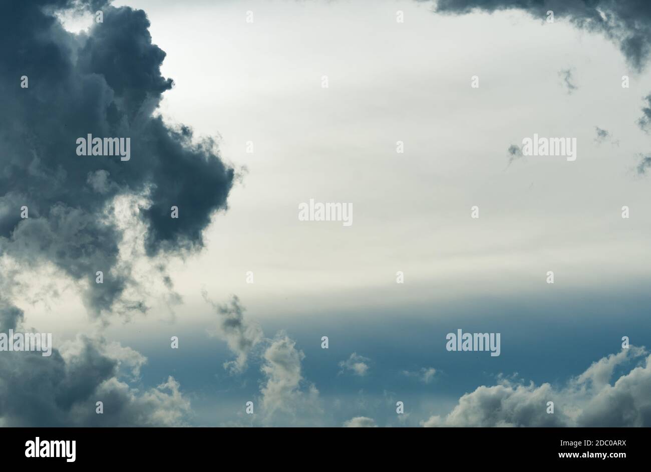 Dark dramatic sky and clouds. Background frame for death and sad ...