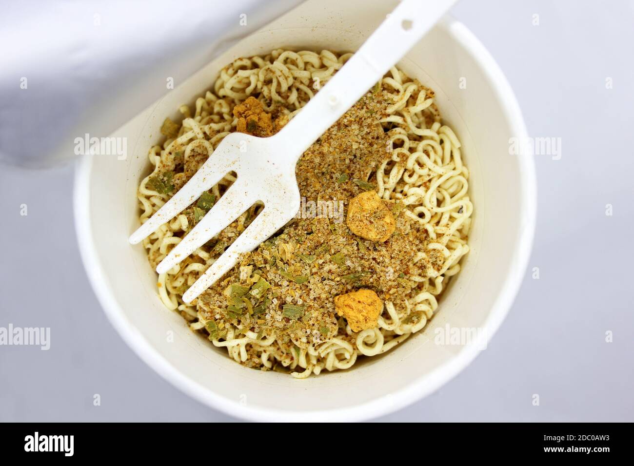 Instant noodle cup , top view, isolated on white background Stock Photo ...