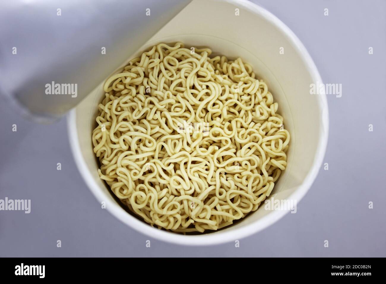 Instant noodle cup , top view, isolated on white background Stock Photo ...