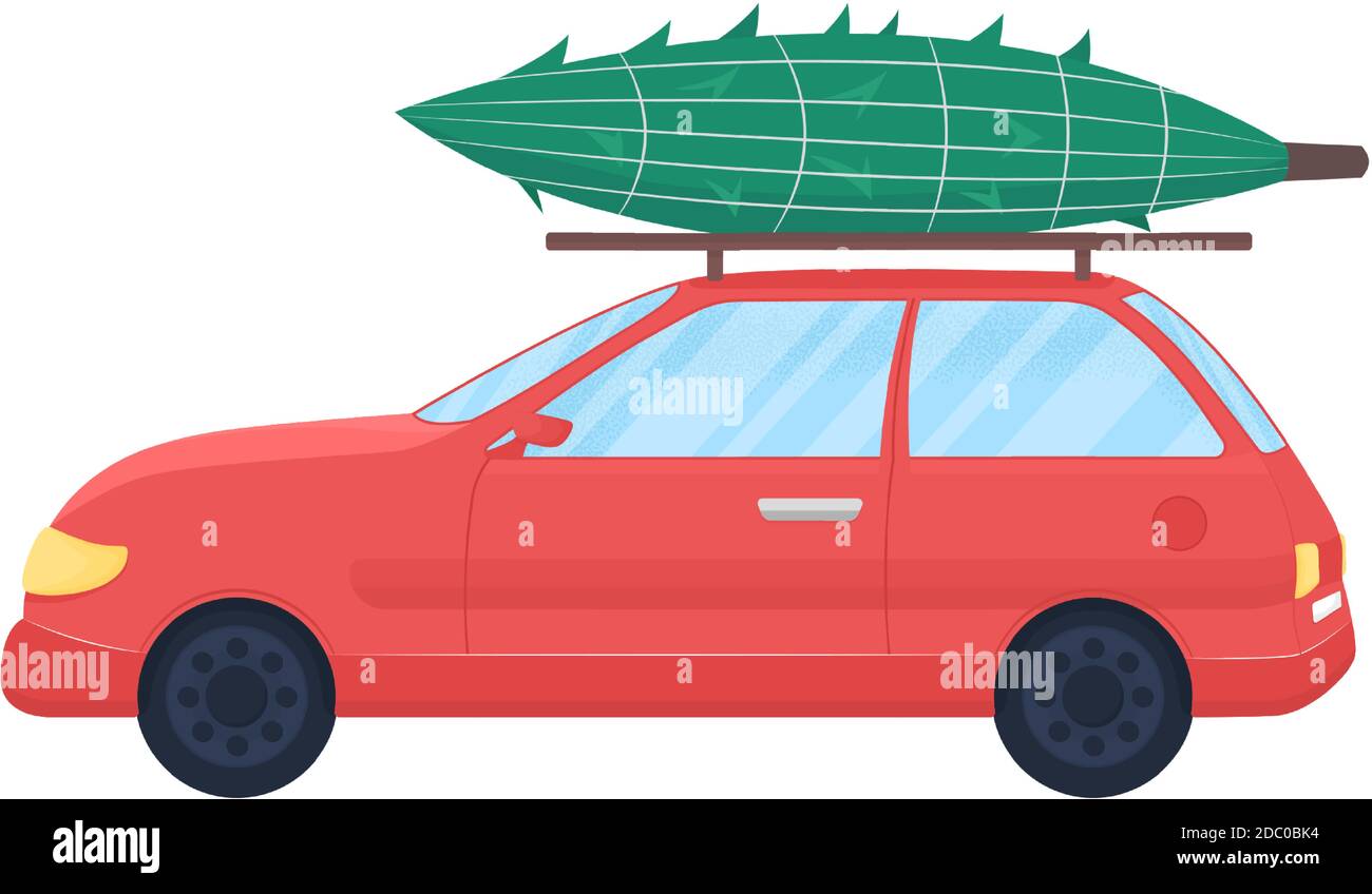 Christmas tree car clipart Stock Vector Images - Alamy