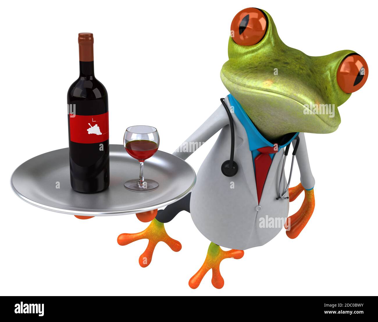 Frog doctor - 3D Illustration Stock Photo - Alamy