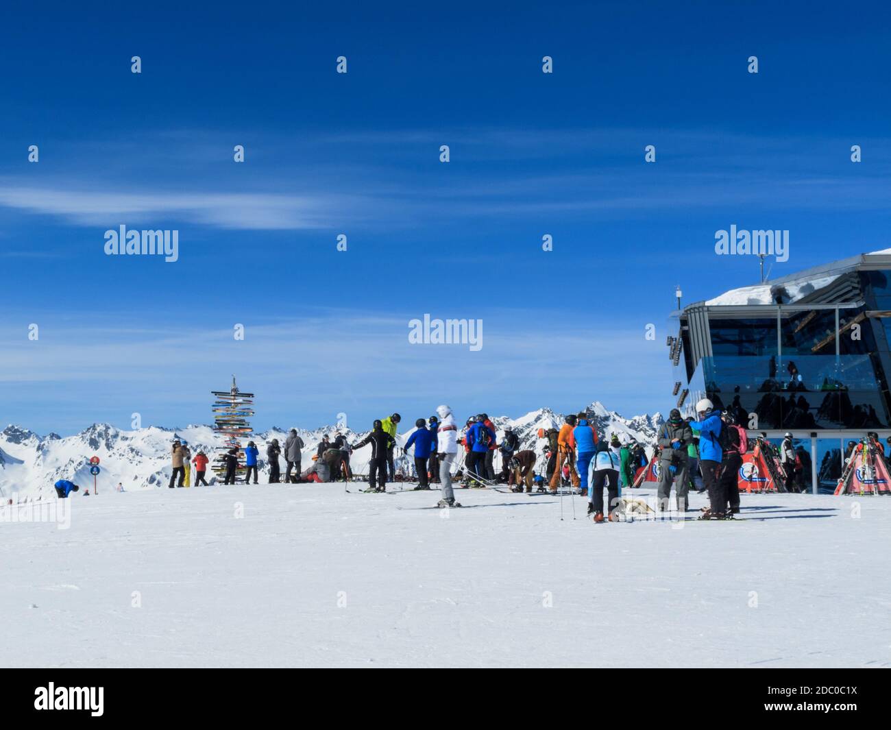 Ski area silvretta ski arena samnaun ischgl hi-res stock photography ...