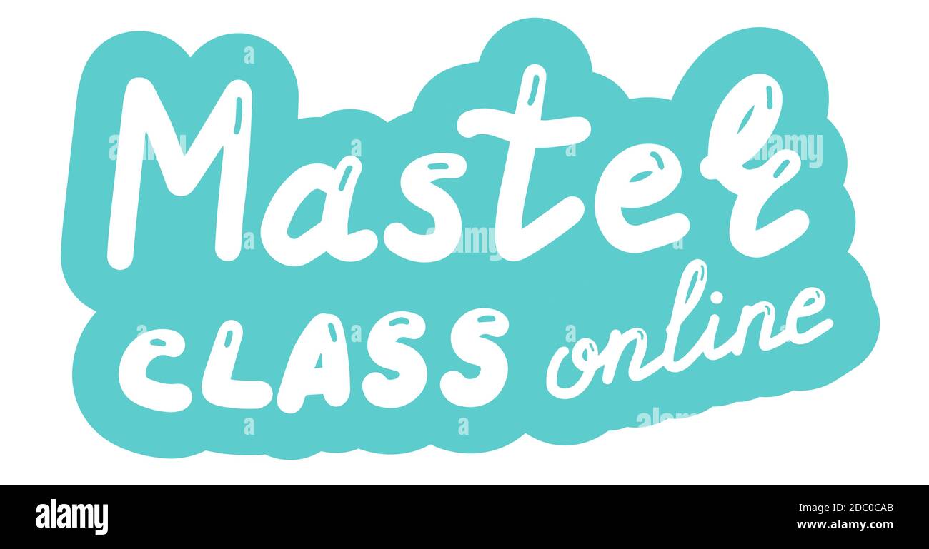 Master class, online education concept. Logo, badge, poster, banner ...