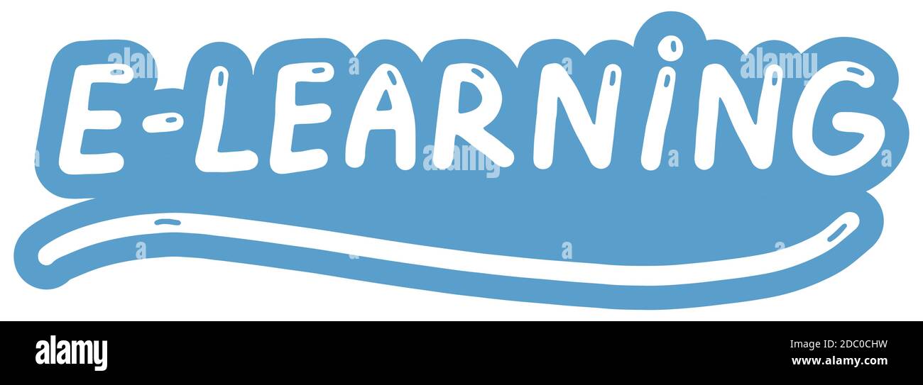 E-learning. Training, learn, courses, education concept. Logo, badge ...
