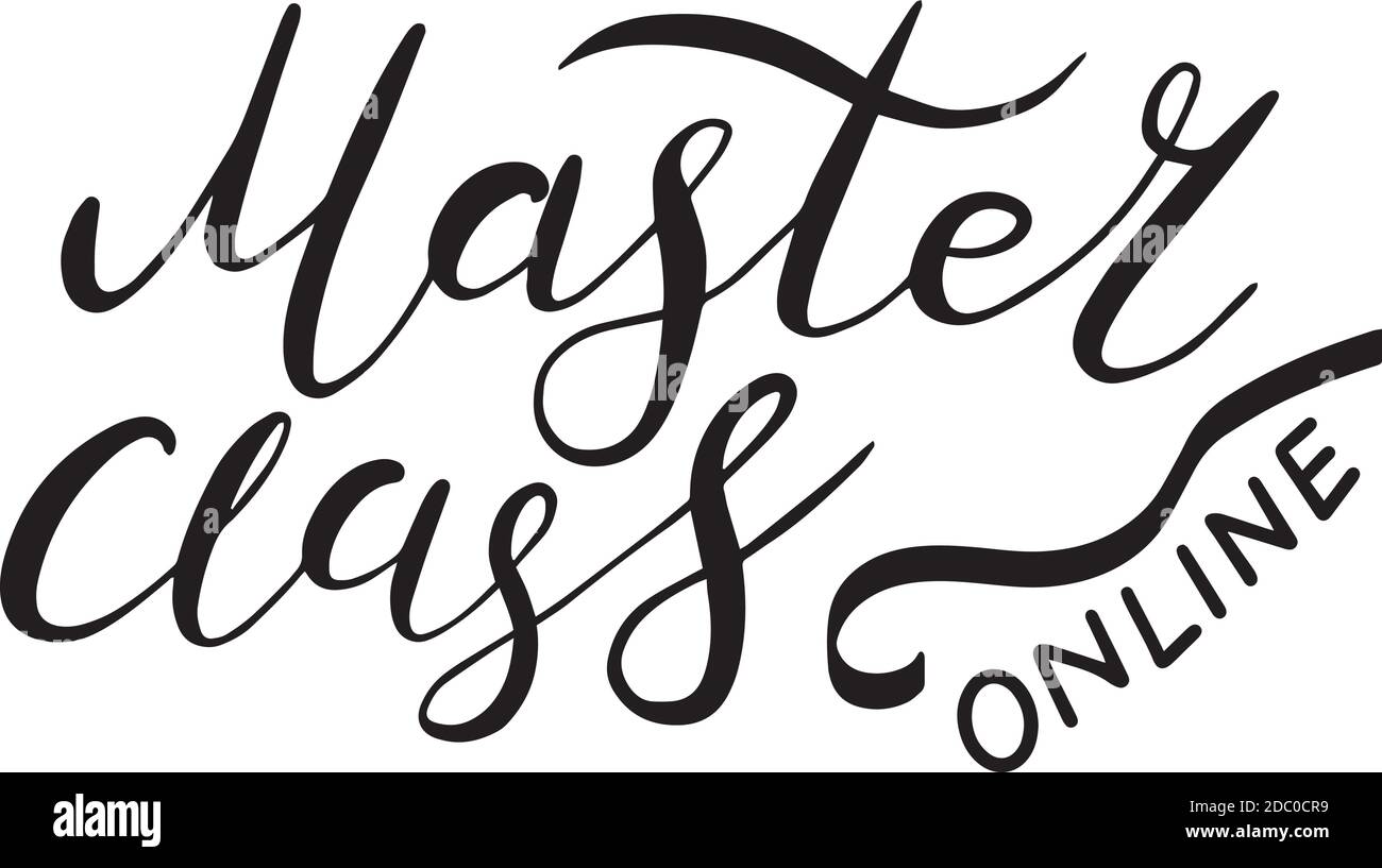 Master class online, hand drawn lettering calligraphy illustration ...