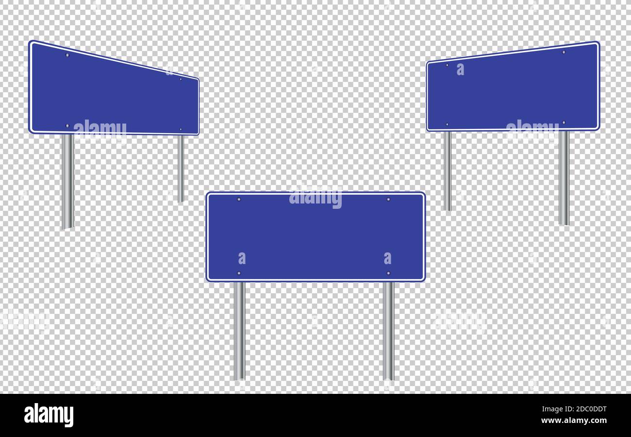 Blank Blue Street Sign