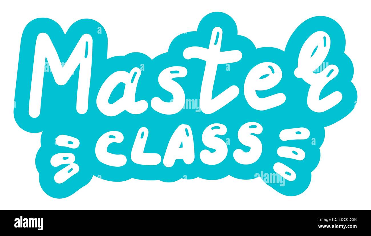 Master class, online education concept. Logo, badge, poster, banner ...