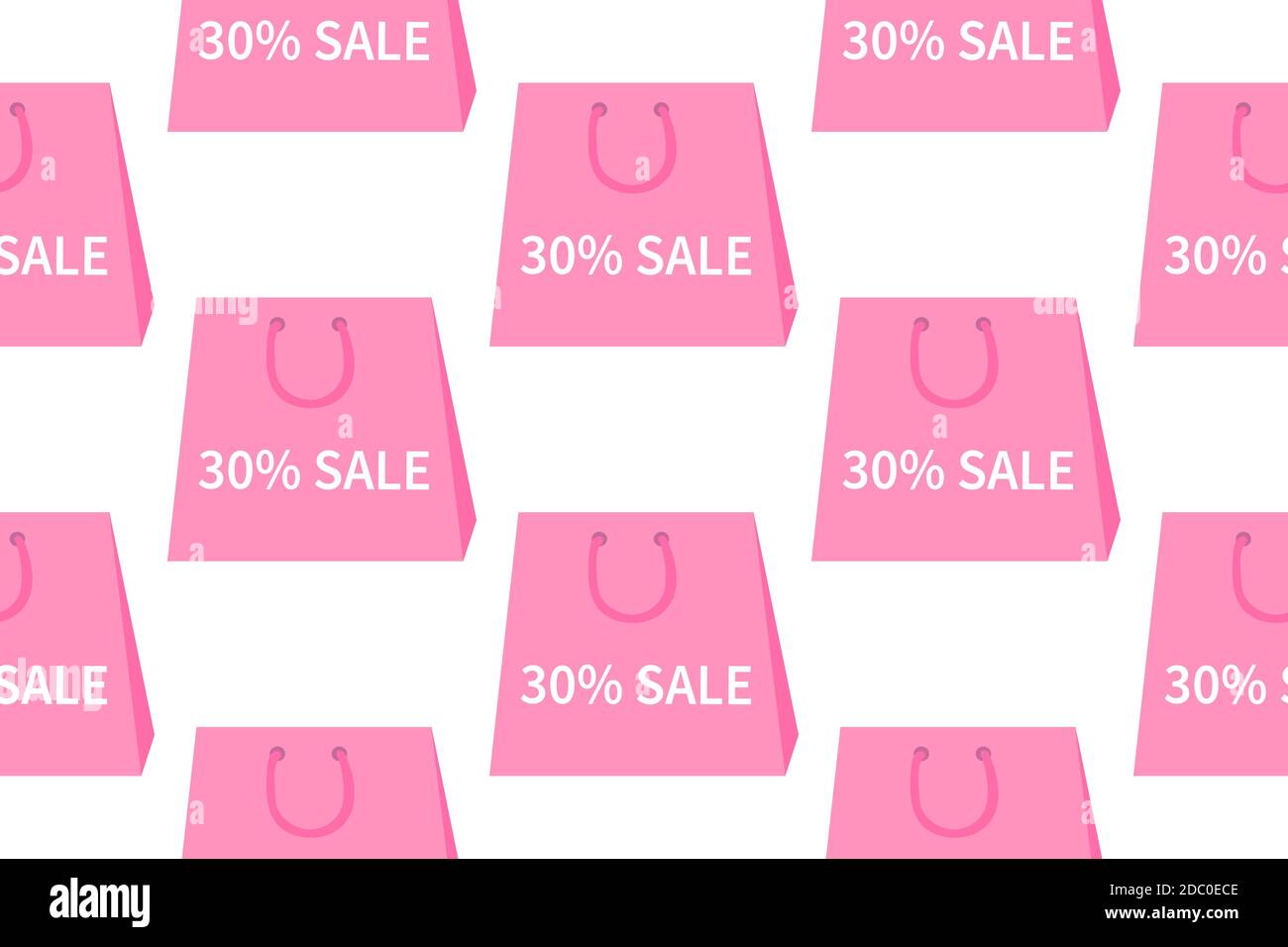 Sale, pink packages, bags with the inscription discounts.Vector ...
