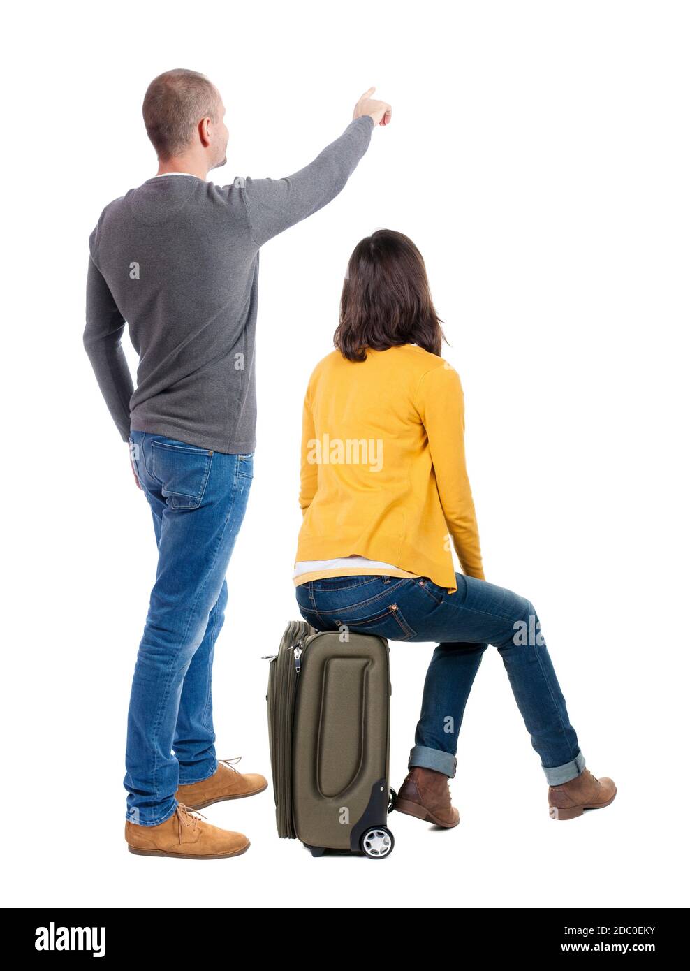 Two young women baggage Cut Out Stock Images & Pictures - Alamy