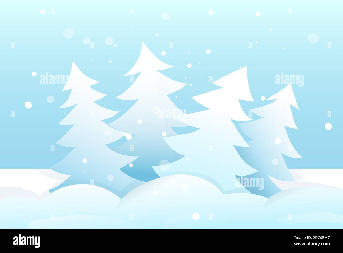 Pine trees snow Stock Vector Images - Alamy