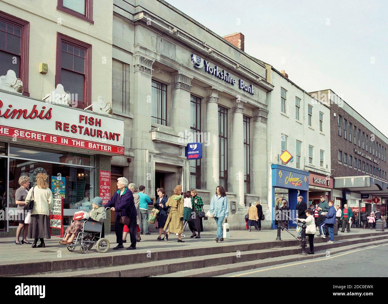 1997, Yorkshire Bank Building on High Row, Darlington North east ...