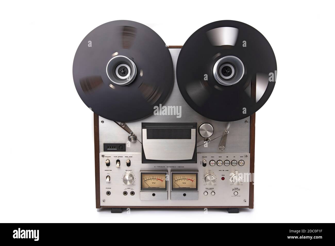 REEl to REEl Audio Tape Recorder isolated on white background Stock ...