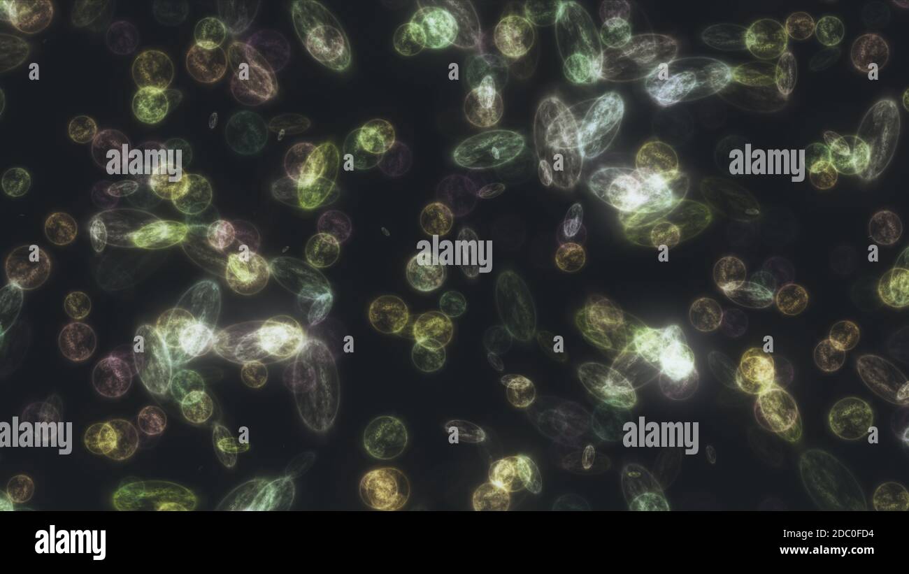 bacteria microorganisms microscope close up, illustration render Stock ...