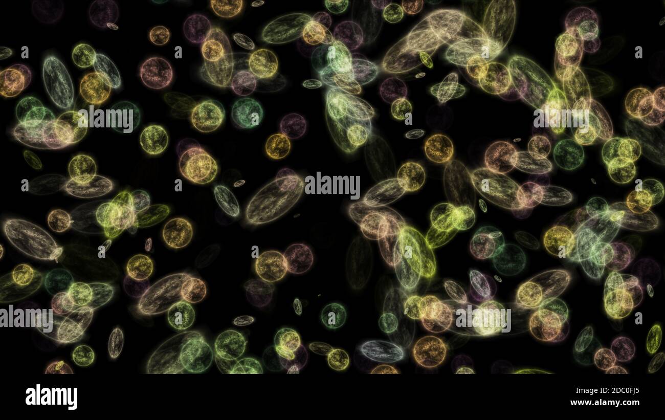 bacteria microorganisms microscope close up, illustration render Stock ...