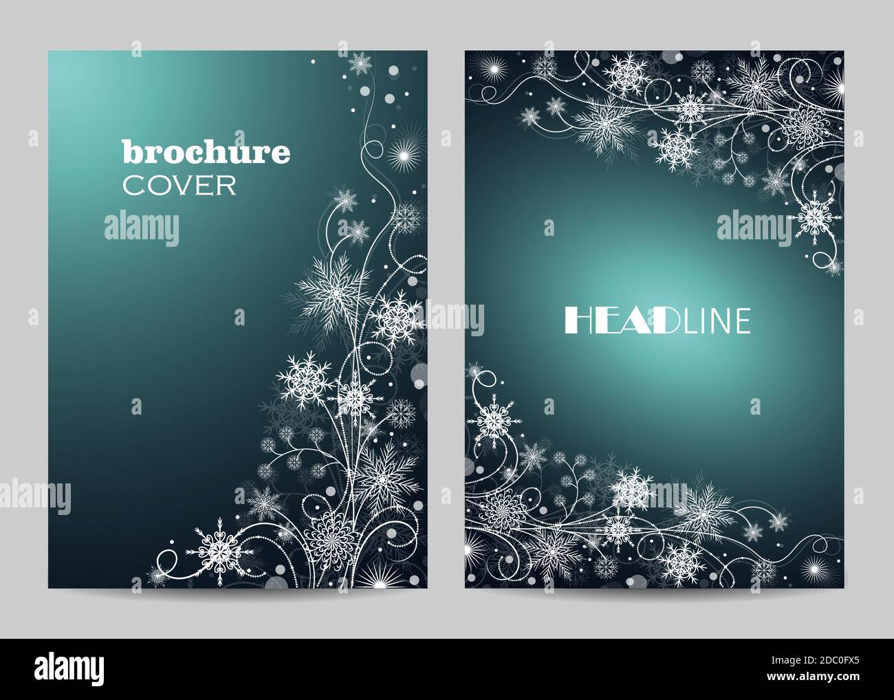 Modern brochure cover design with winter pattern Stock Vector Image ...