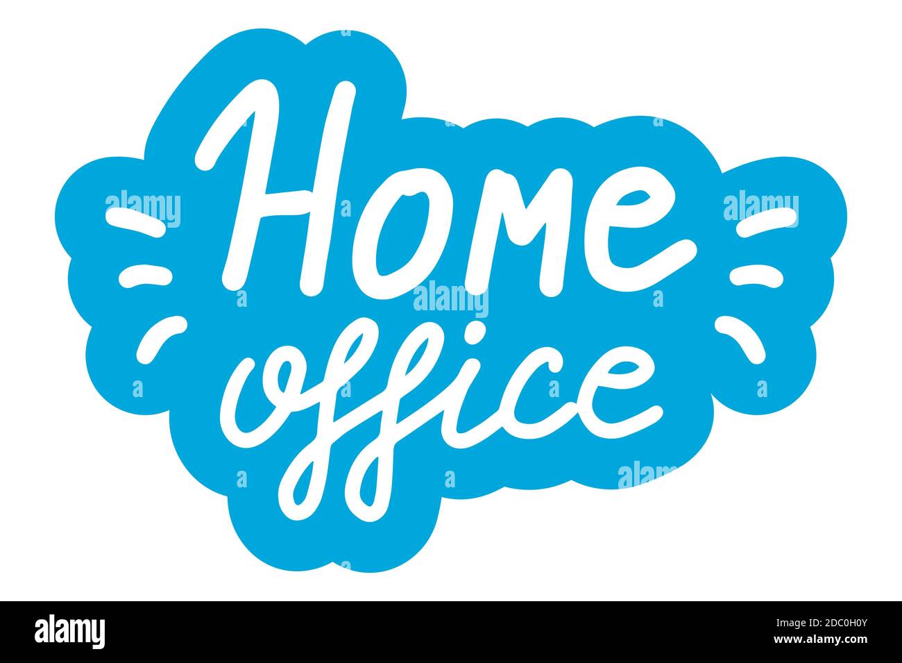 Home office. lettering calligraphy illustration. Work online,working ...