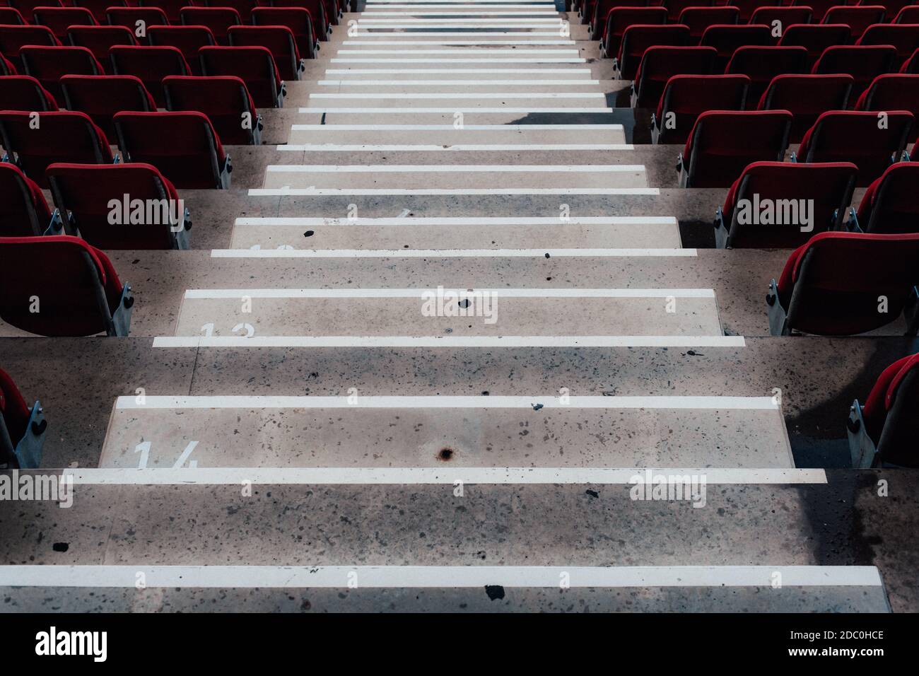 concrete stairs in the auditorium of the sports arena Stock Photo - Alamy