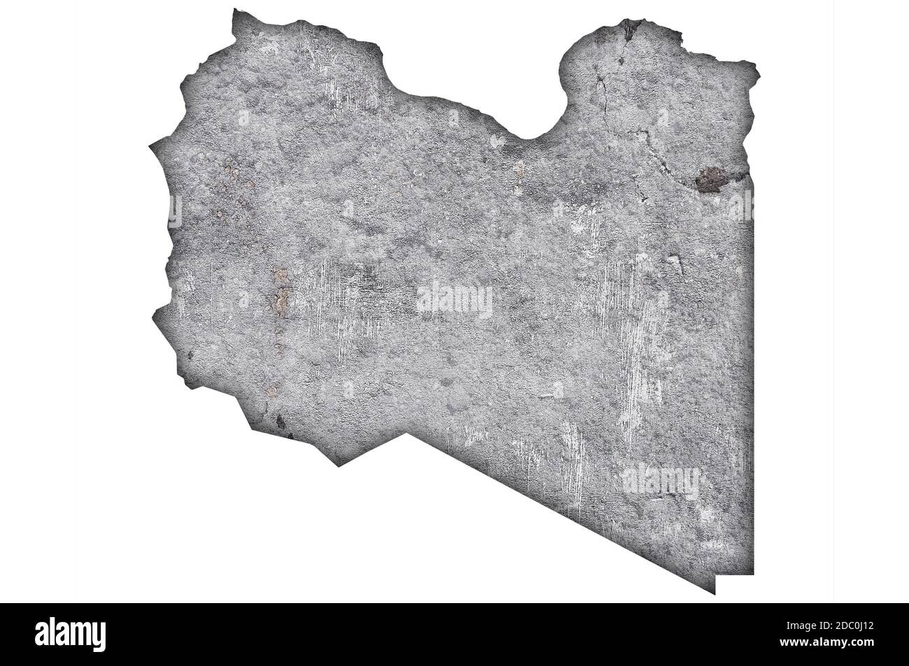 Map of Libya on weathered concrete Stock Photo - Alamy
