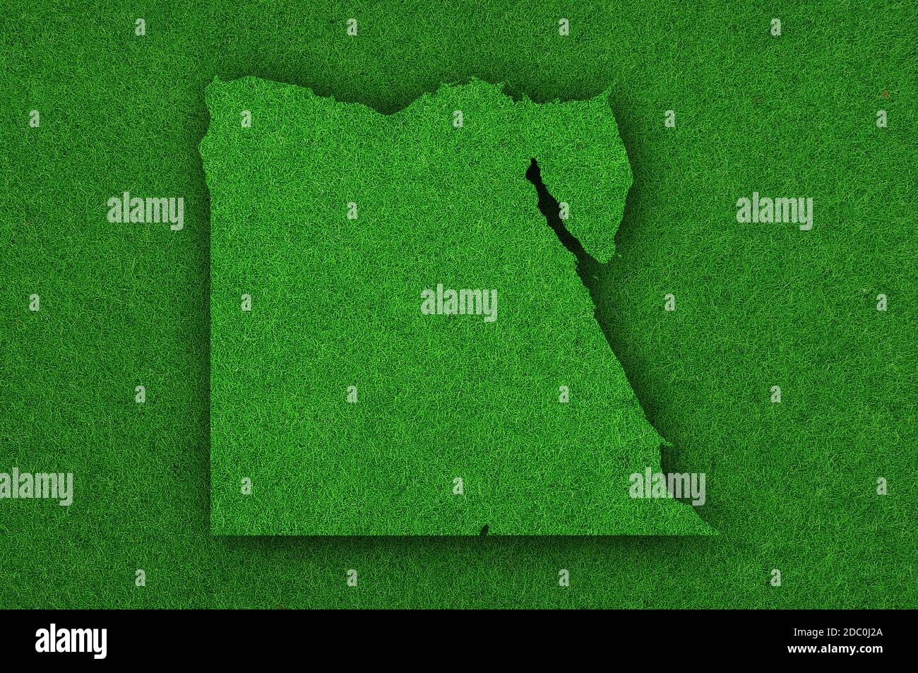 Map of Egypt on green felt Stock Photo - Alamy