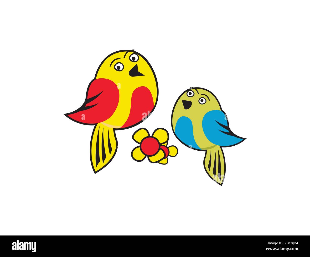 Cartoon character sweet birds design illustration vector eps format ...